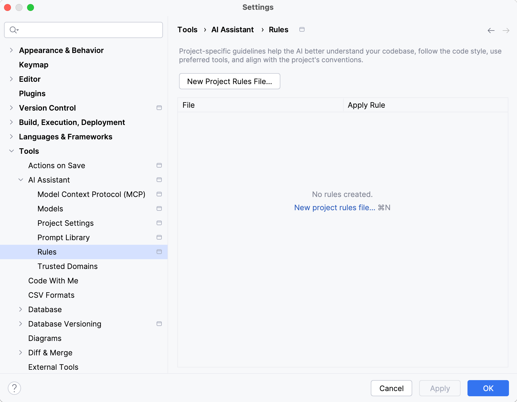 Rules | AI Assistant Documentation