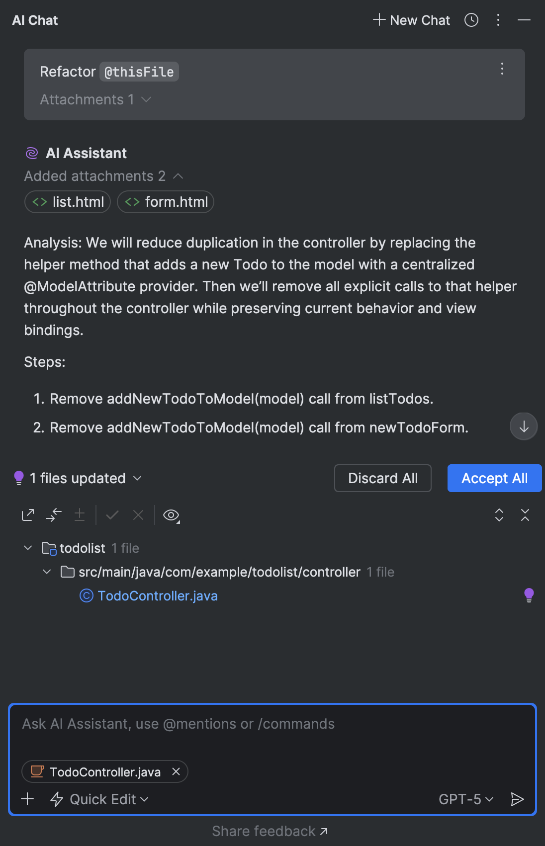 AI chat | AI Assistant Documentation