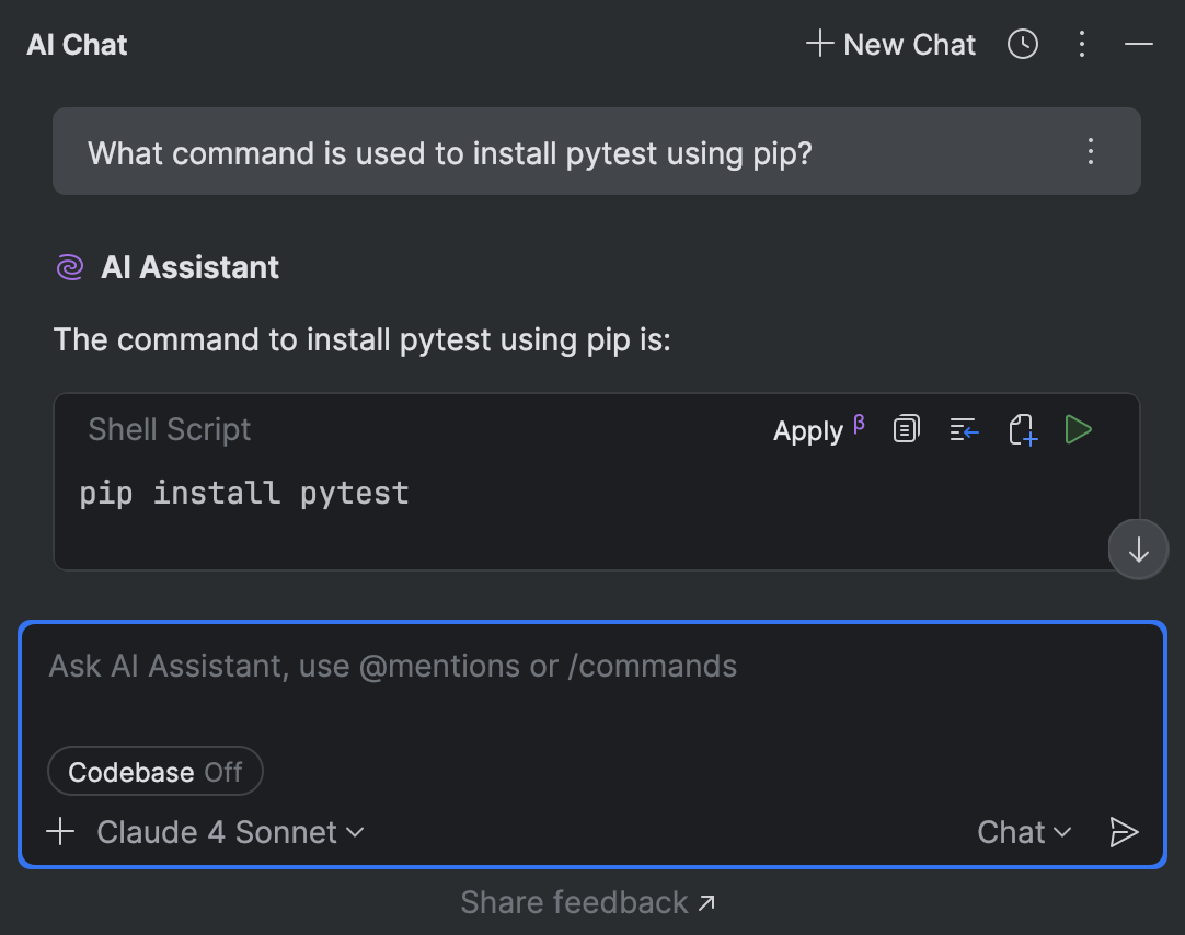AI chat | AI Assistant Documentation