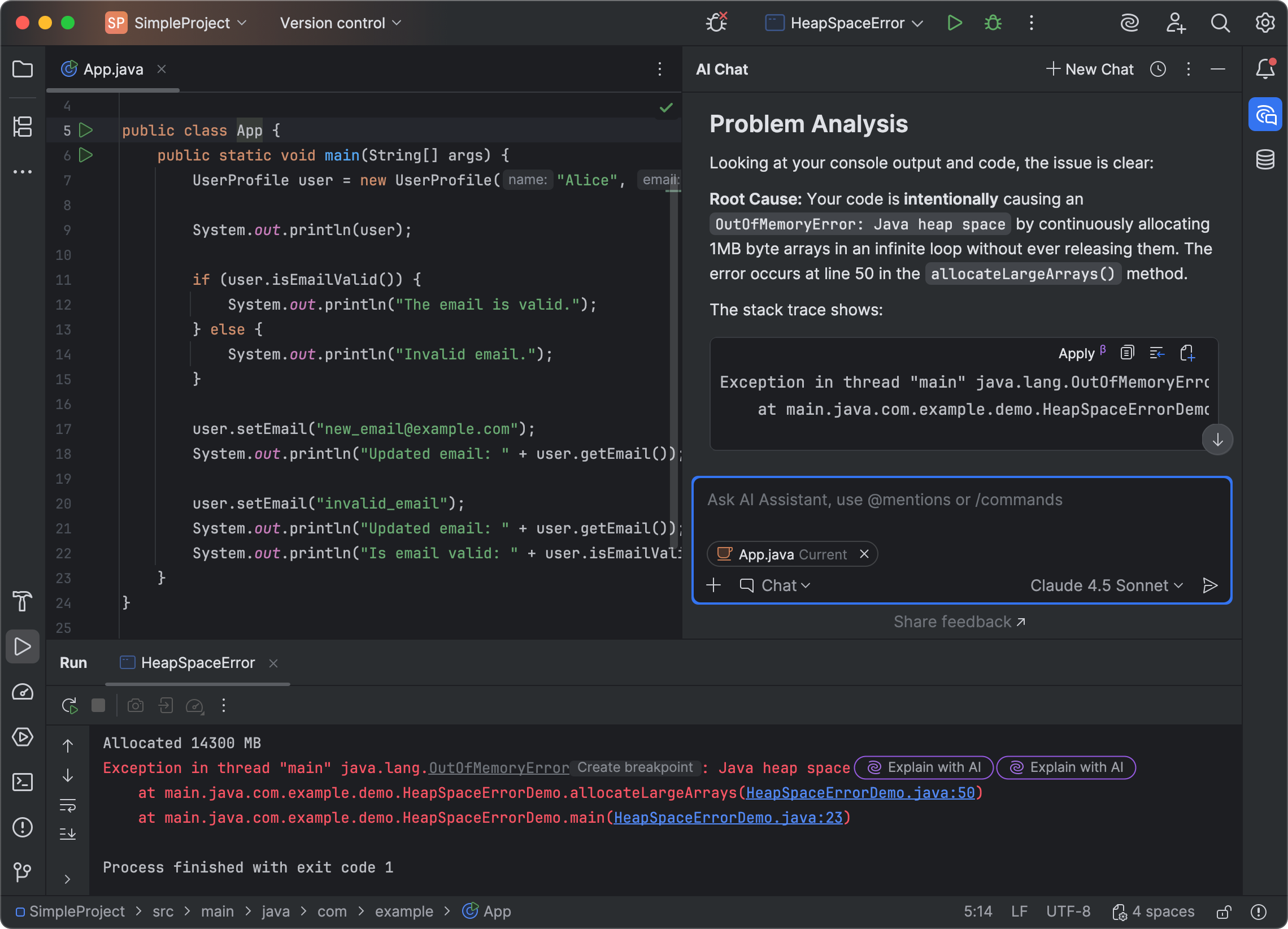 Explain code with AI | AI Assistant Documentation