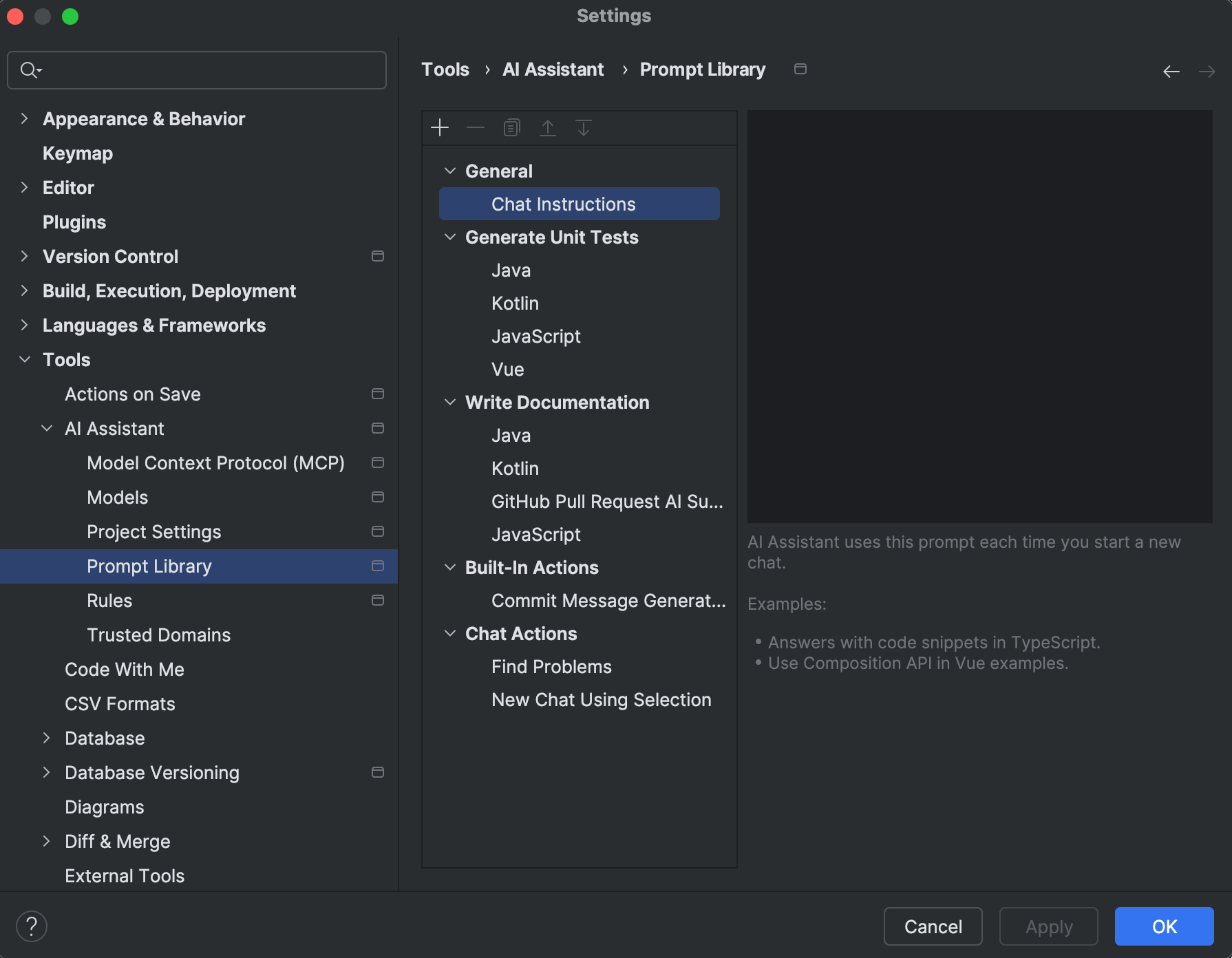 Prompt Library | AI Assistant Documentation