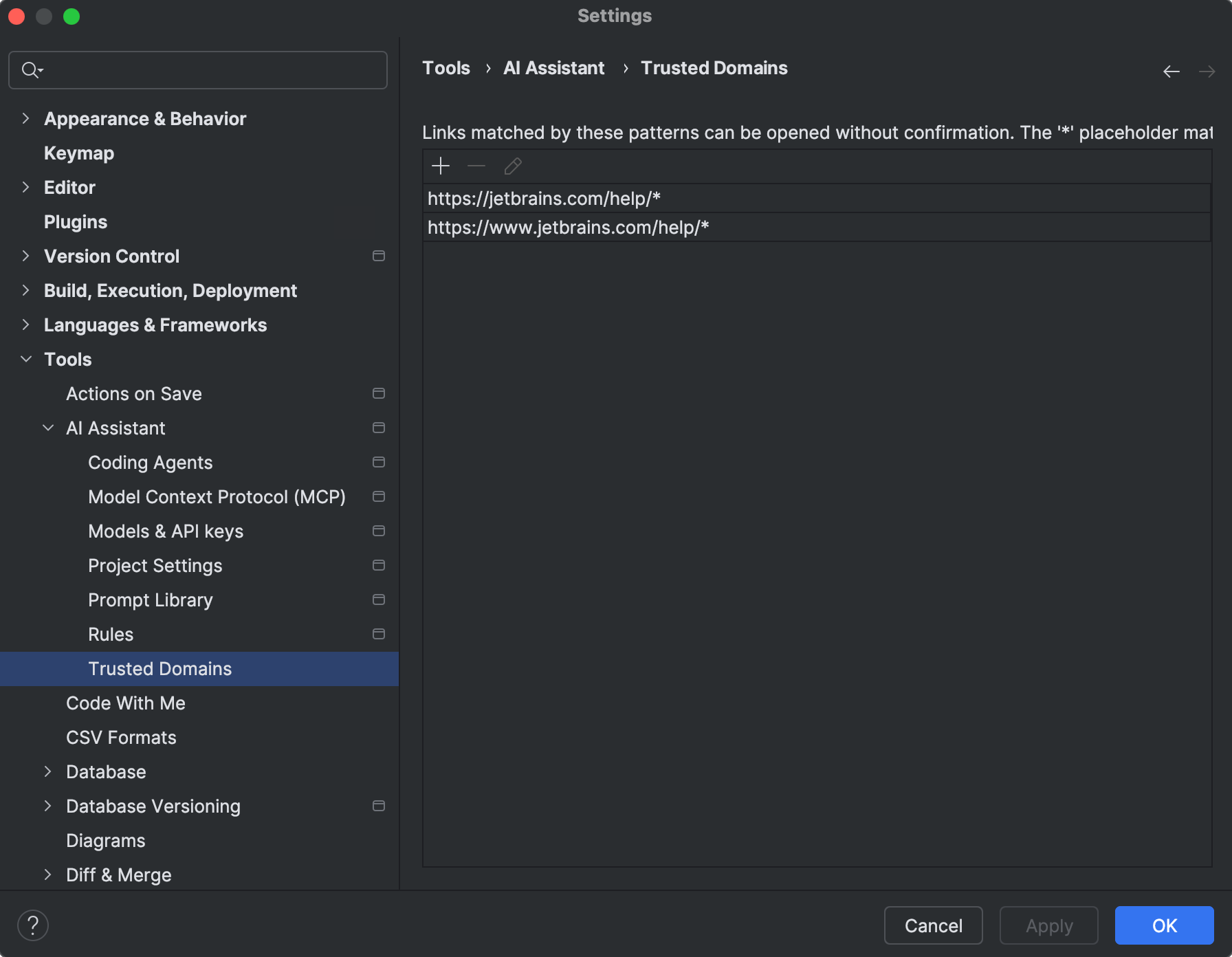 Trusted Domains | AI Assistant Documentation