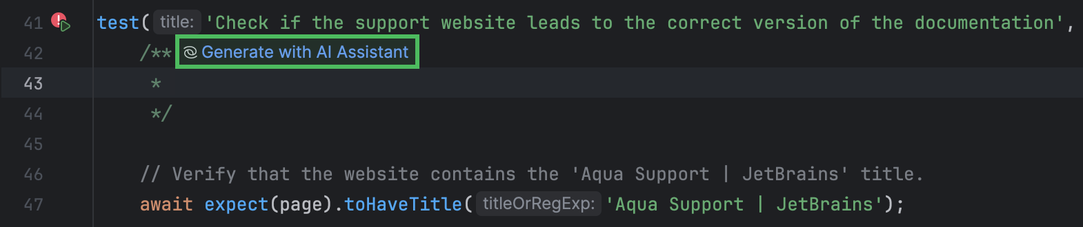 Generate documentation with AI | Aqua Documentation Generate documentation with AI | Aqua Documentation