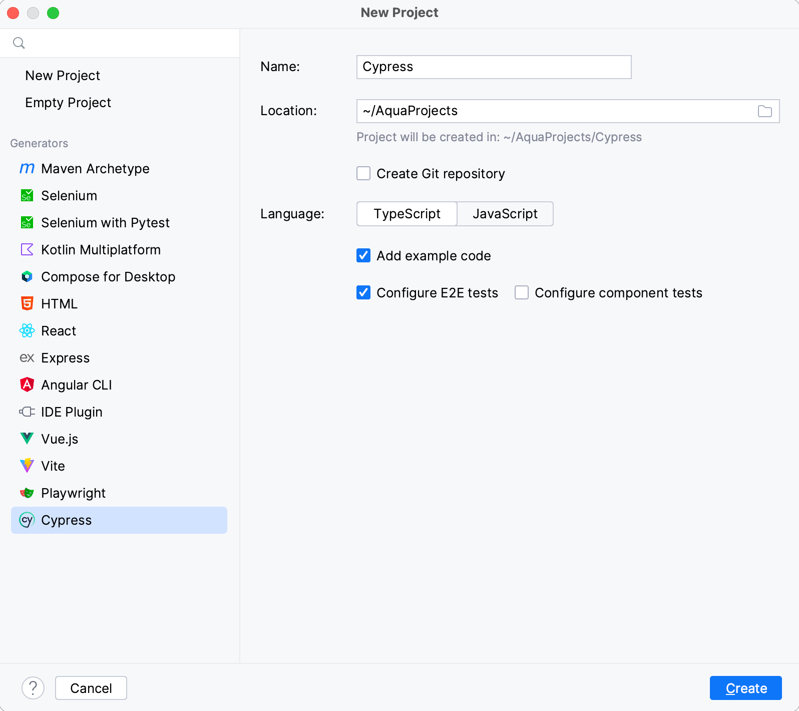Cypress | Aqua Documentation