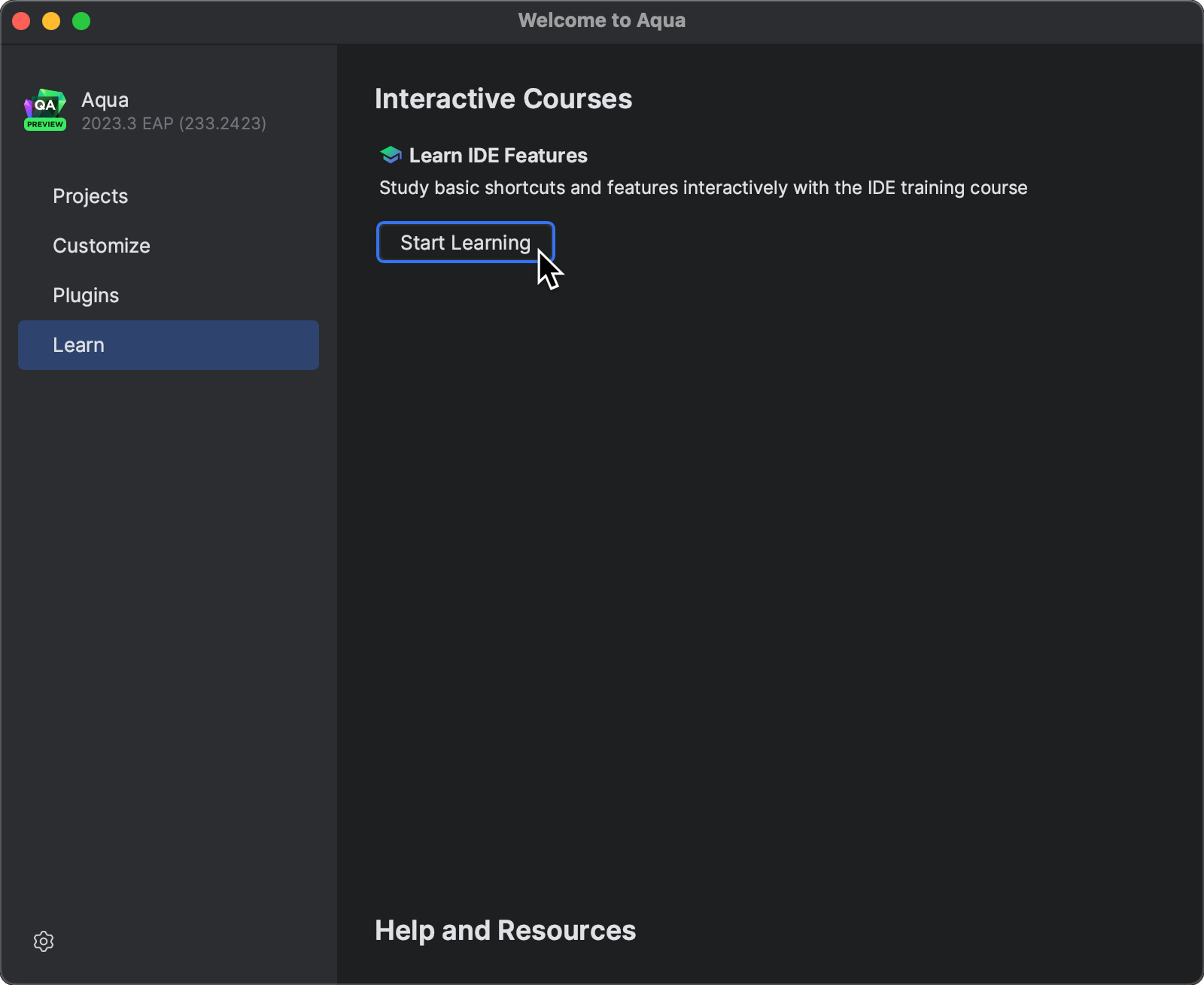 Learn IDE features | Aqua Documentation
