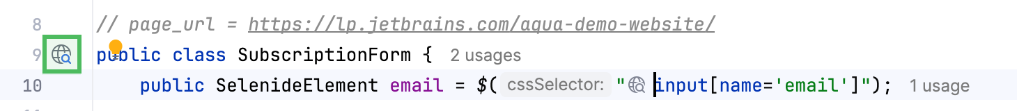 Work with Web Inspector | Aqua Documentation