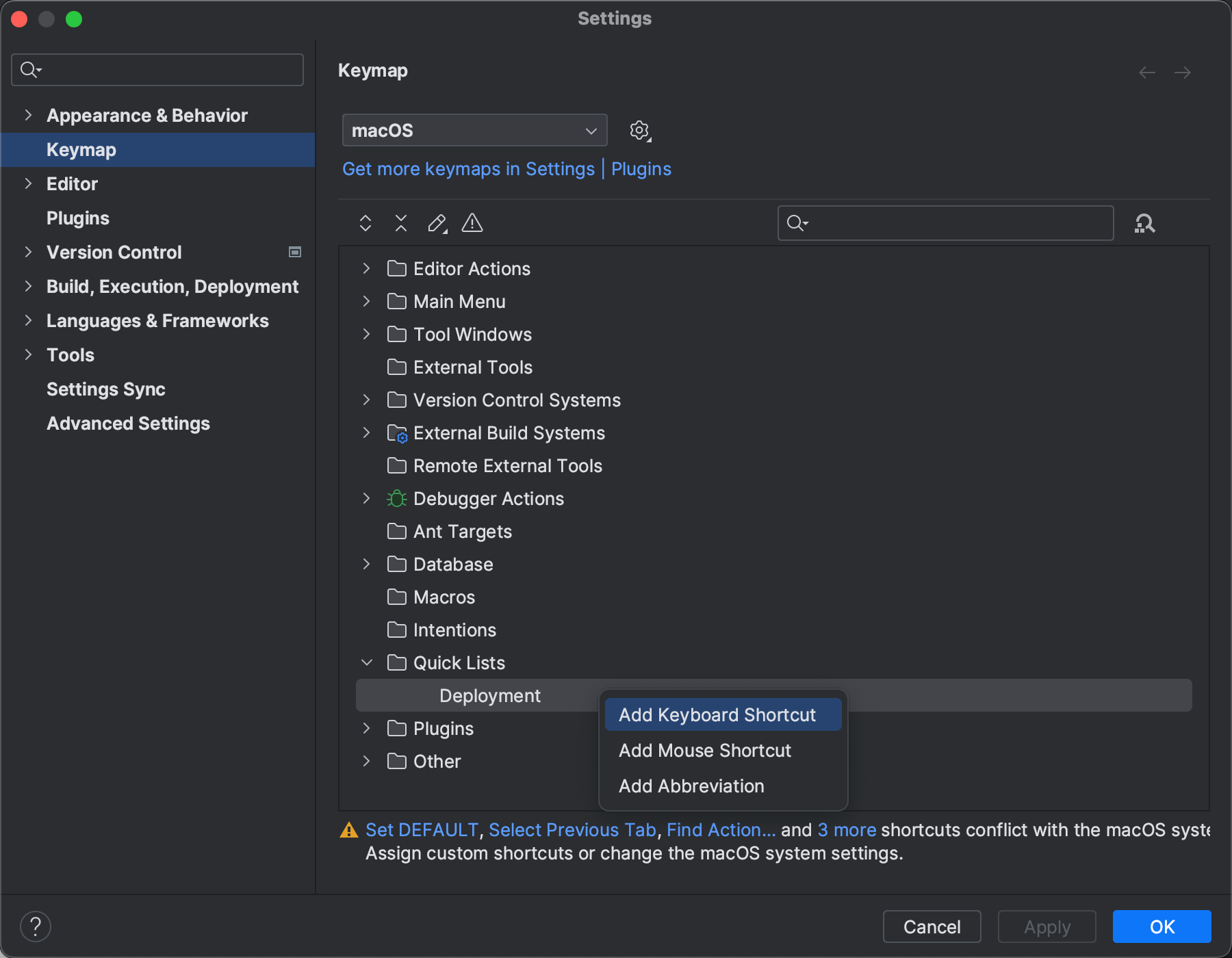 Menus and toolbars | Aqua Documentation