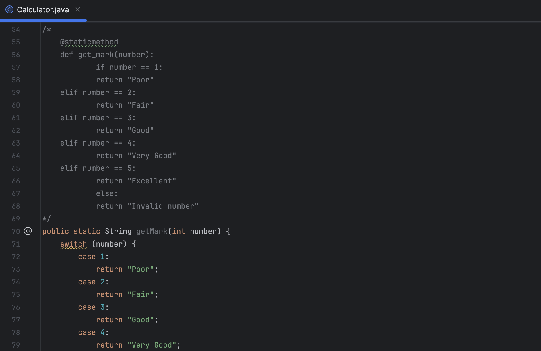 Convert code to another language | AI Assistant Documentation