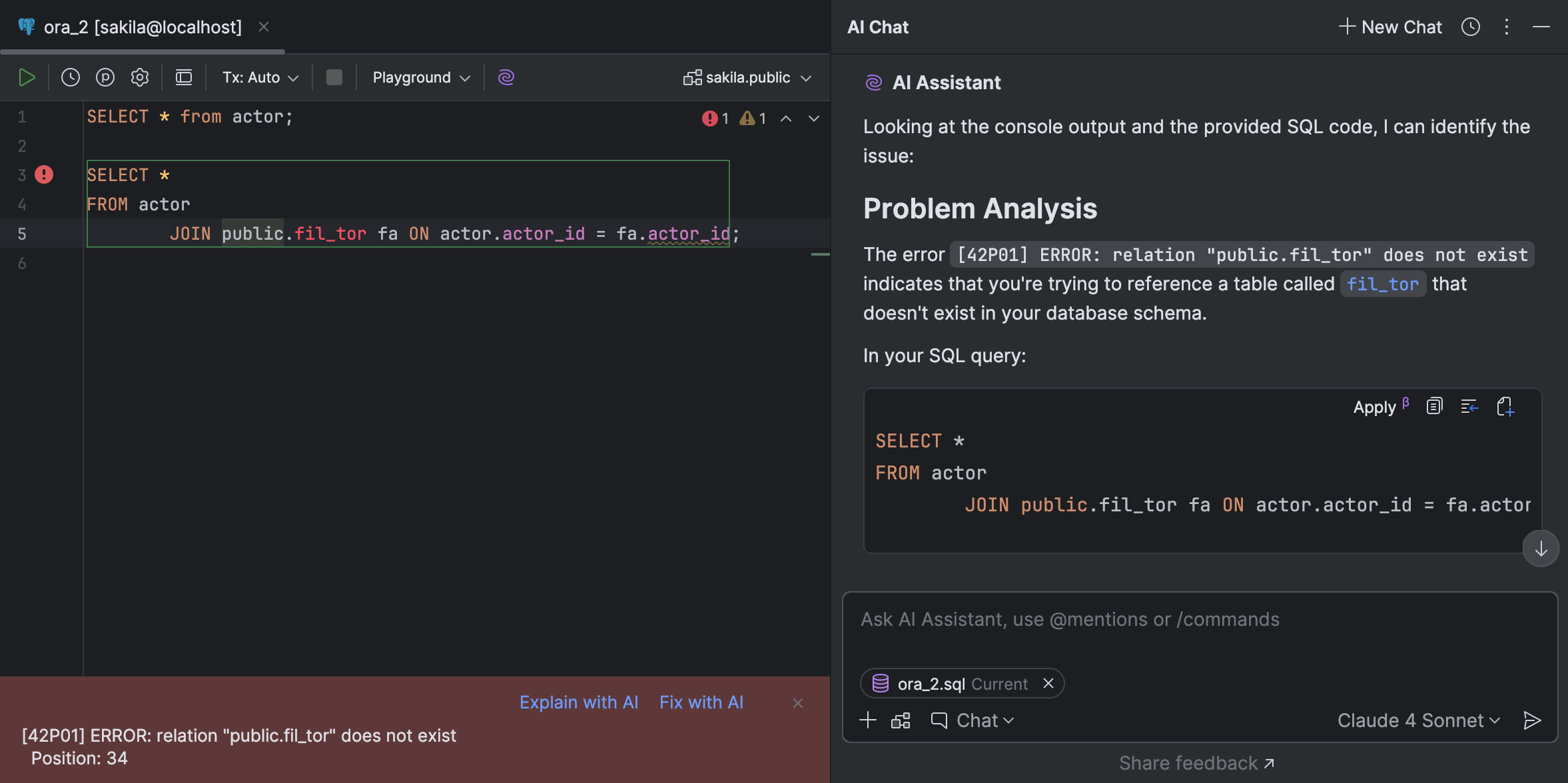 Find and fix problems with AI | AI Assistant Documentation