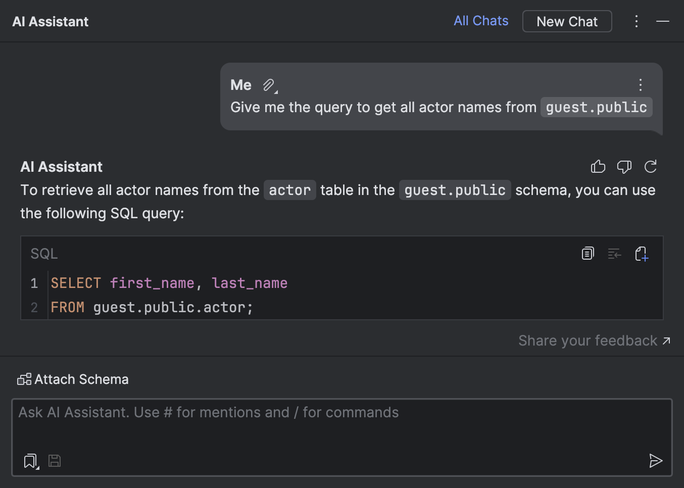 AI chat | AI Assistant Documentation