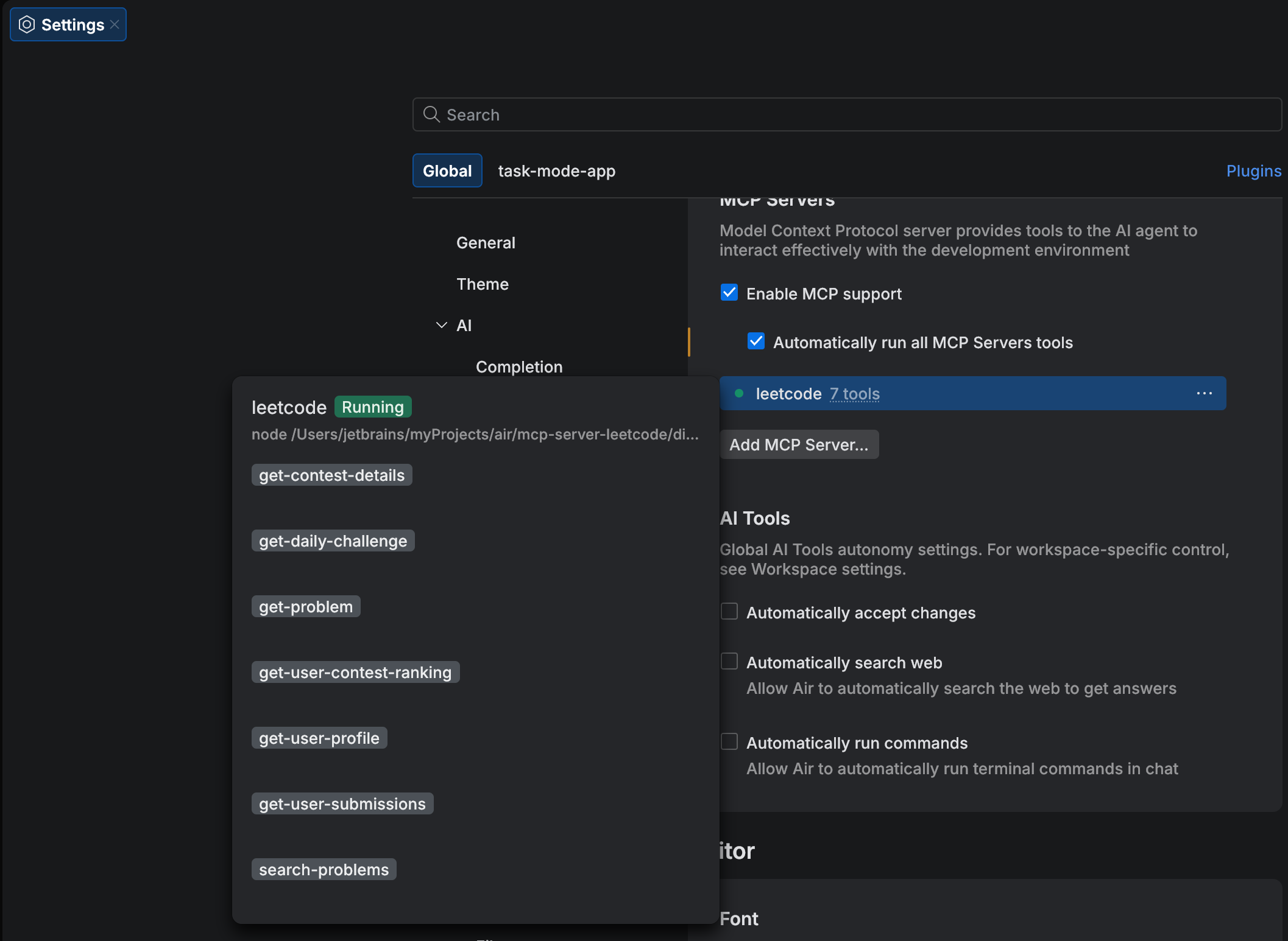 Quick start: your first task in JetBrains Air | JetBrains Air Documentation