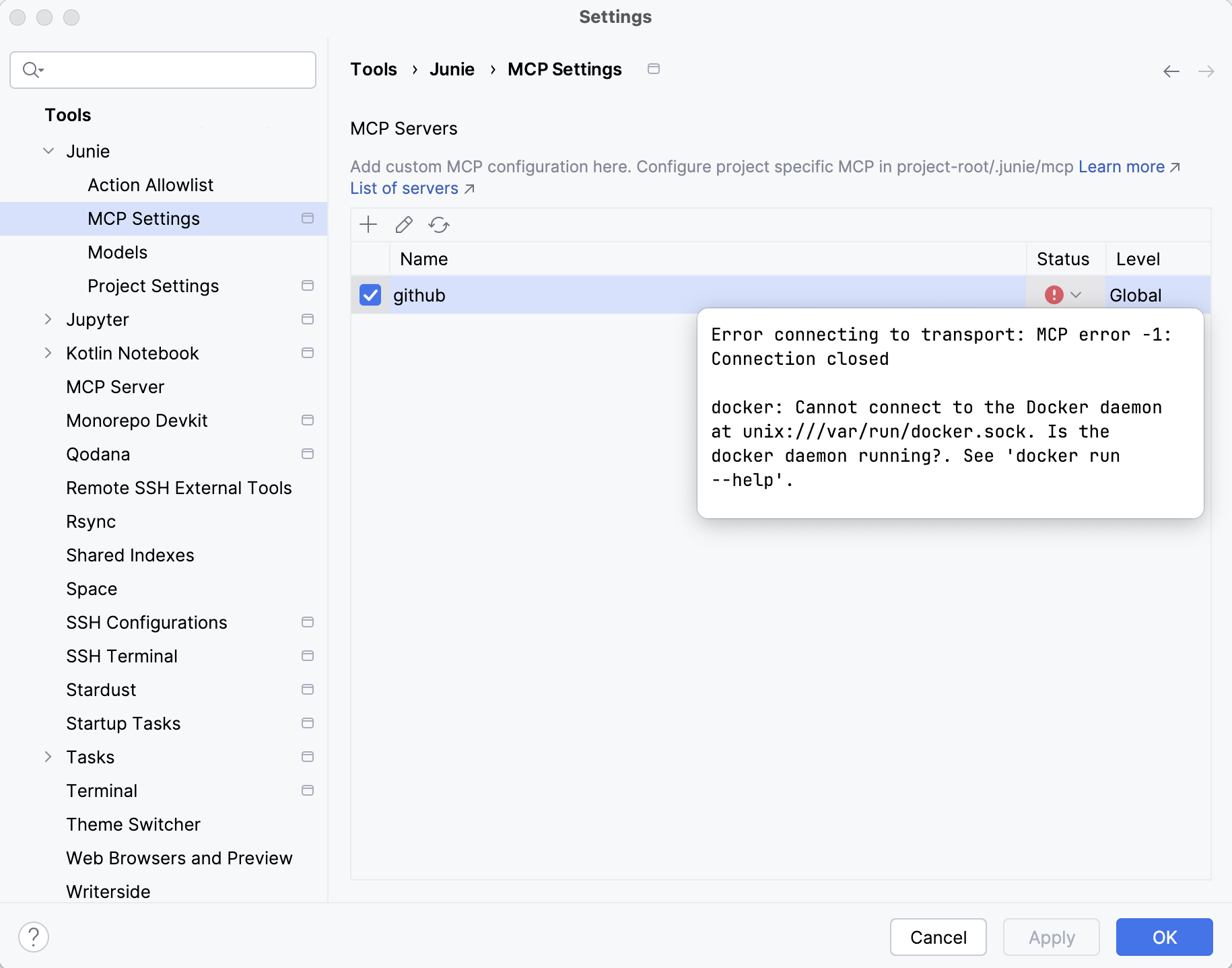 Model Context Protocol (MCP) | Junie Documentation