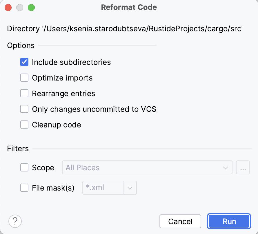 Built In Formatter Rustrover Documentation