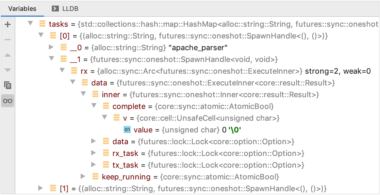 Switching debuggers and renderers (Linux) | RustRover Documentation