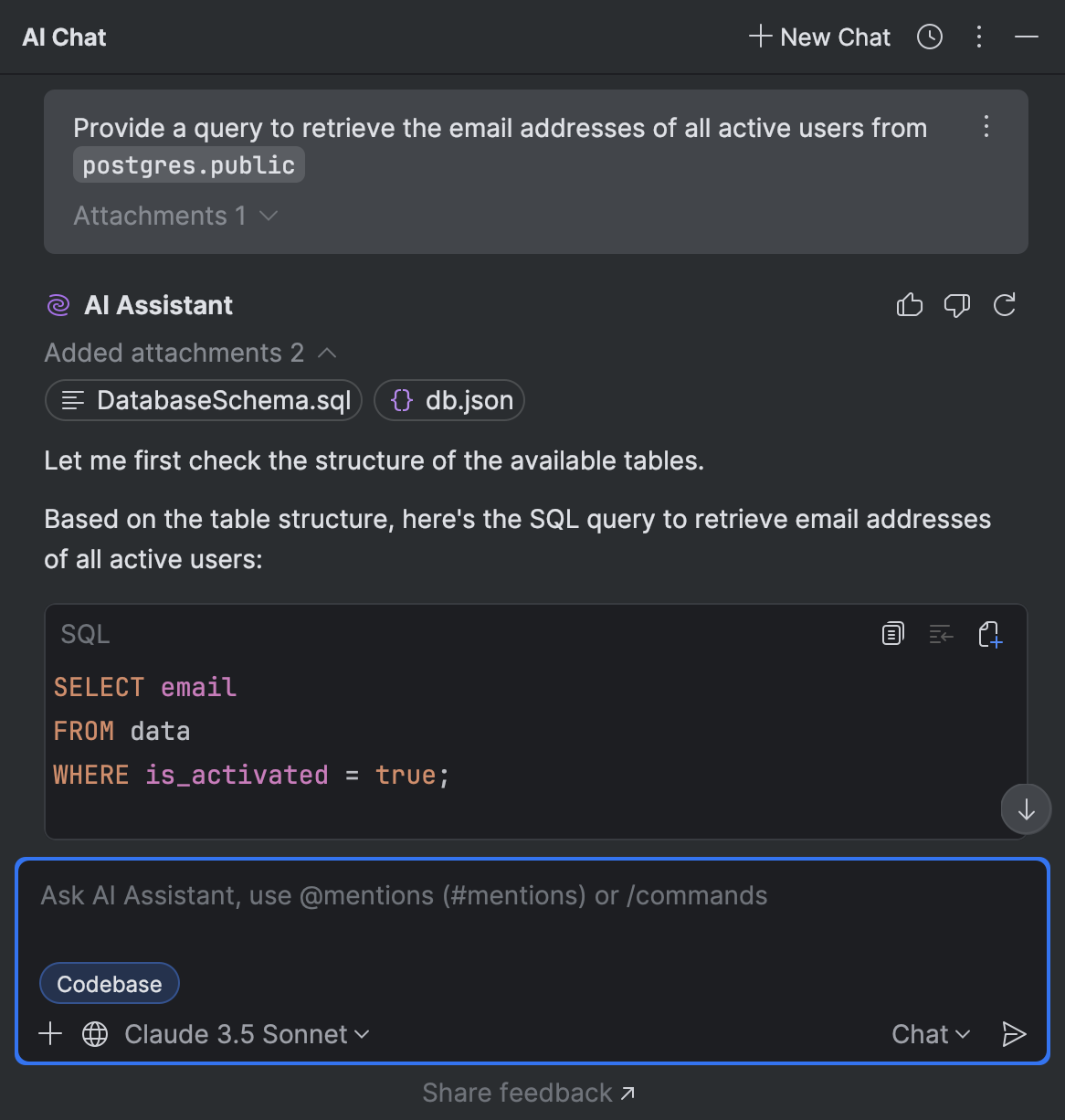 AI chat | AI Assistant Documentation