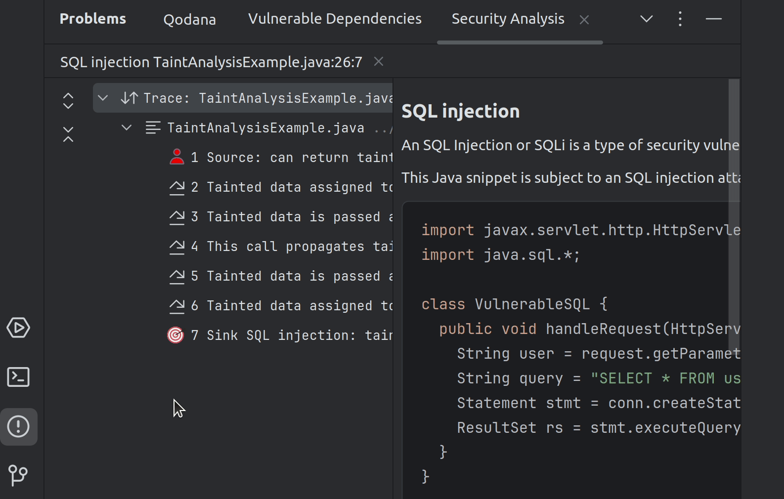 Taint analysis | Qodana Documentation