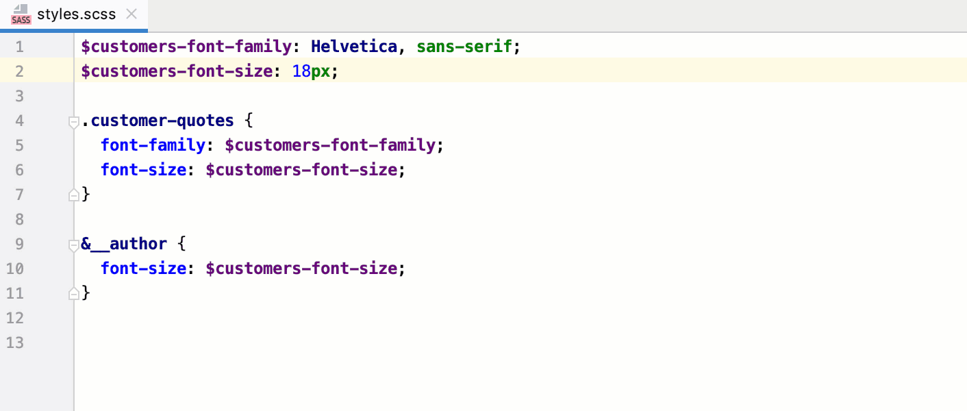 Languages and frameworks: style sheets | JetBrains Rider
