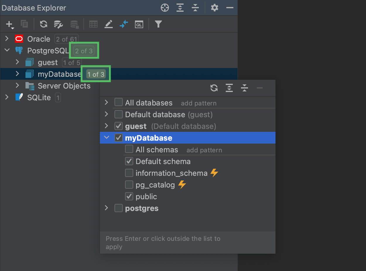 Schemas | JetBrains Rider Documentation
