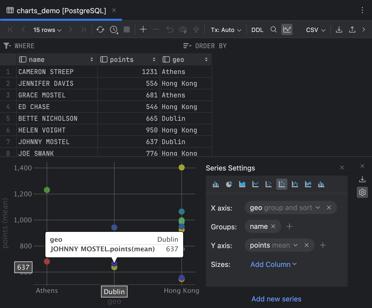 View data | JetBrains Rider Documentation