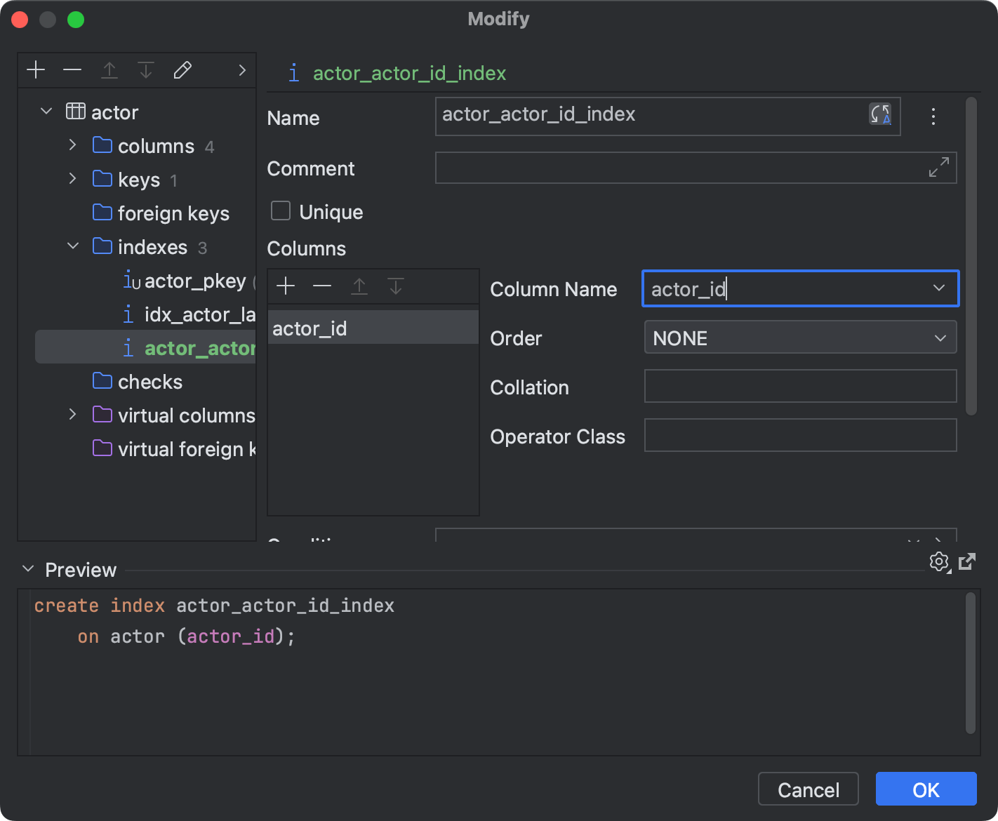 Indexes | JetBrains Rider Documentation