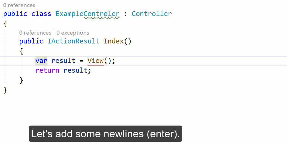 Typing assistance | JetBrains Rider Documentation