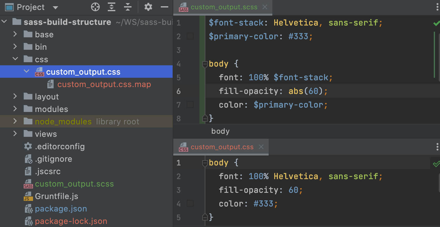 Sass, SCSS, and Less | JetBrains Rider Documentation