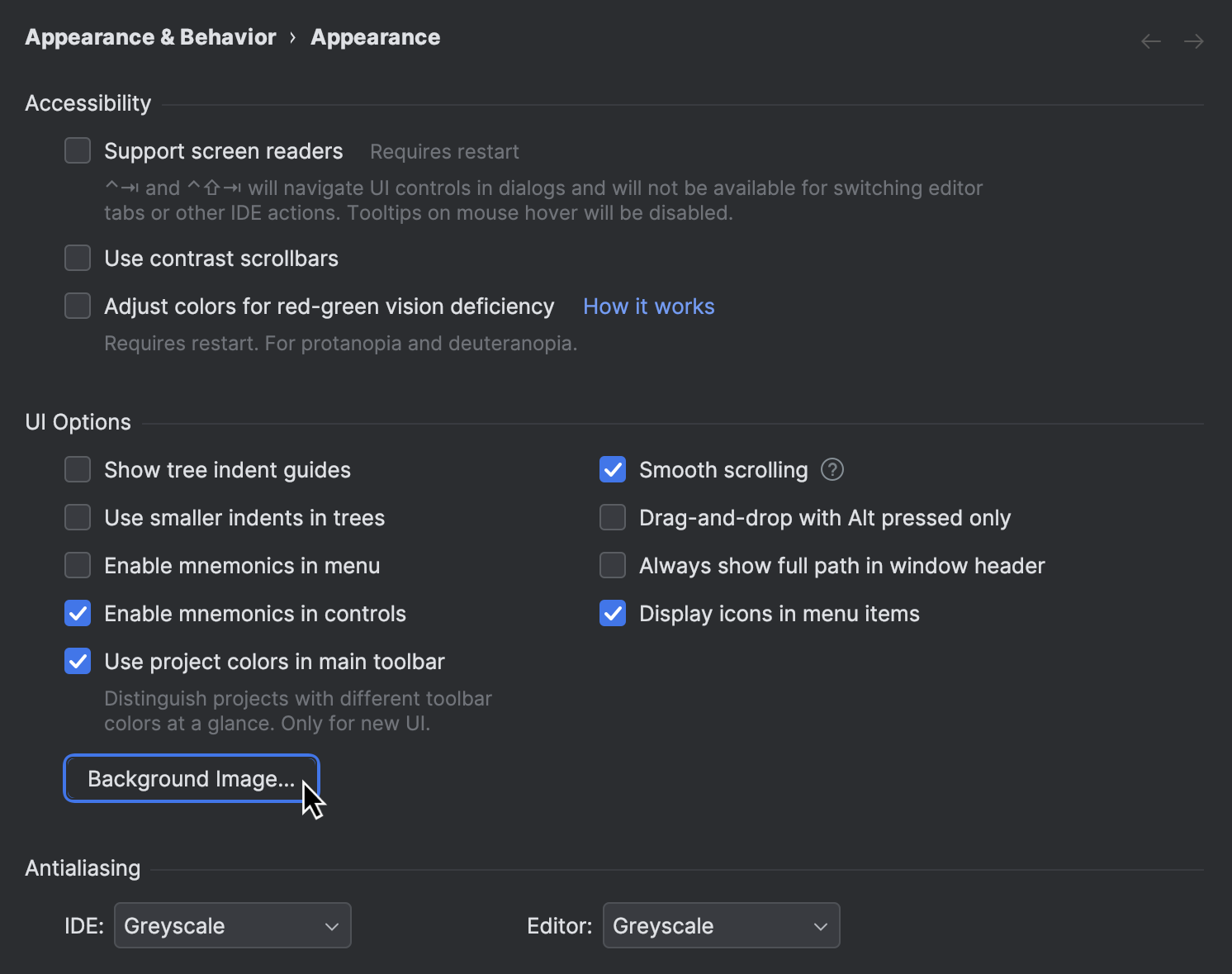 Background image | JetBrains Rider Documentation