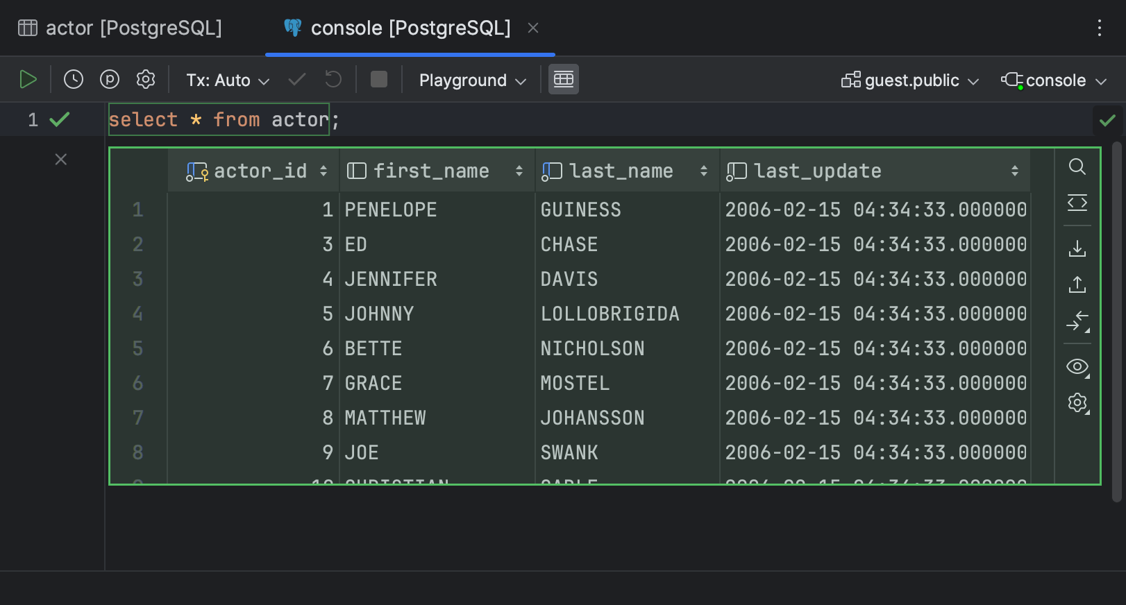 Glossary for the database management functionality | JetBrains Rider Documentation
