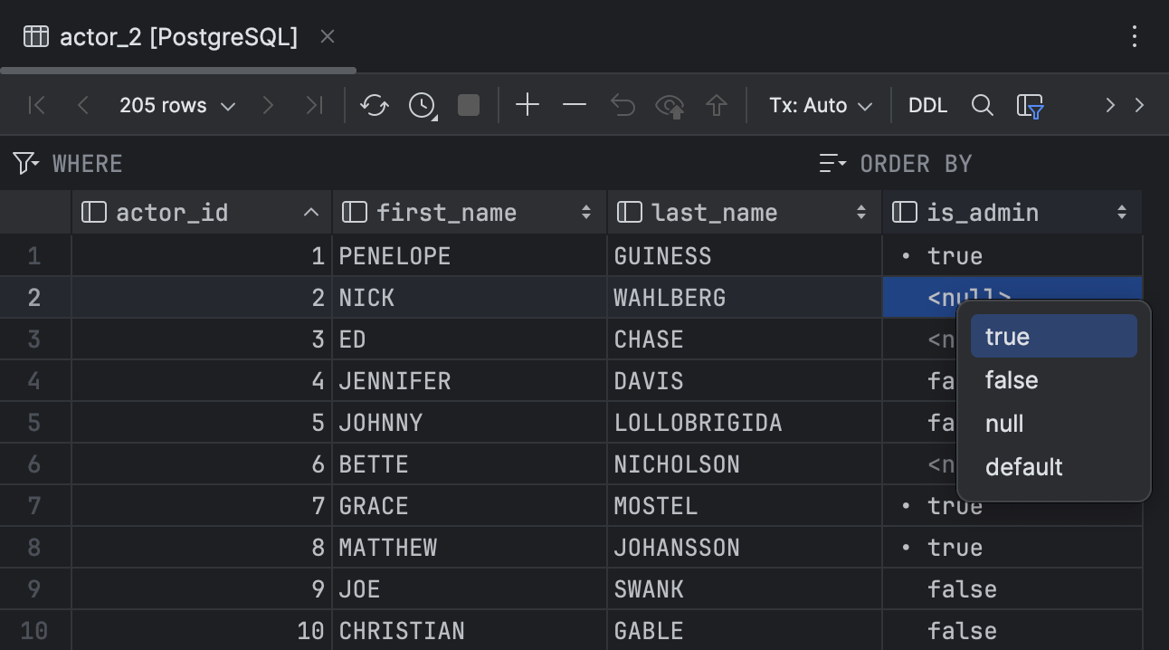 Data Editor and Viewer | JetBrains Rider Documentation