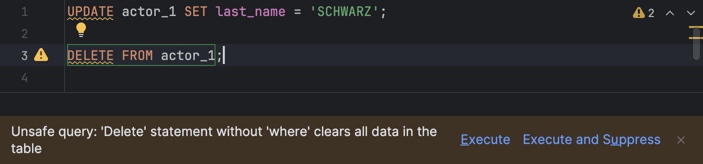 Query execution | JetBrains Rider Documentation