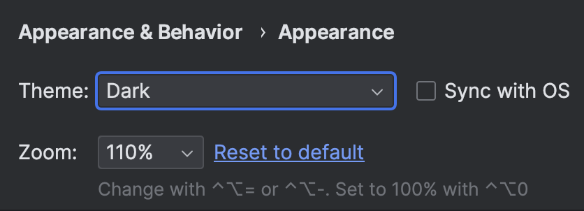 IDE zoom level | JetBrains Rider Documentation