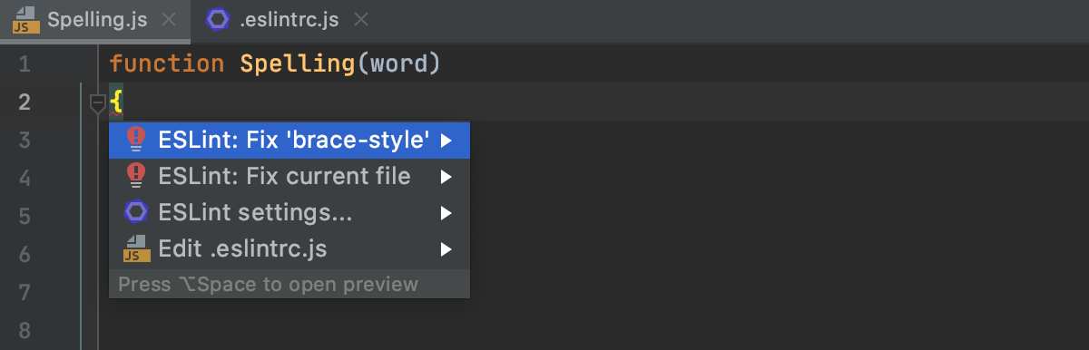 JavaScript linters | JetBrains Rider Documentation