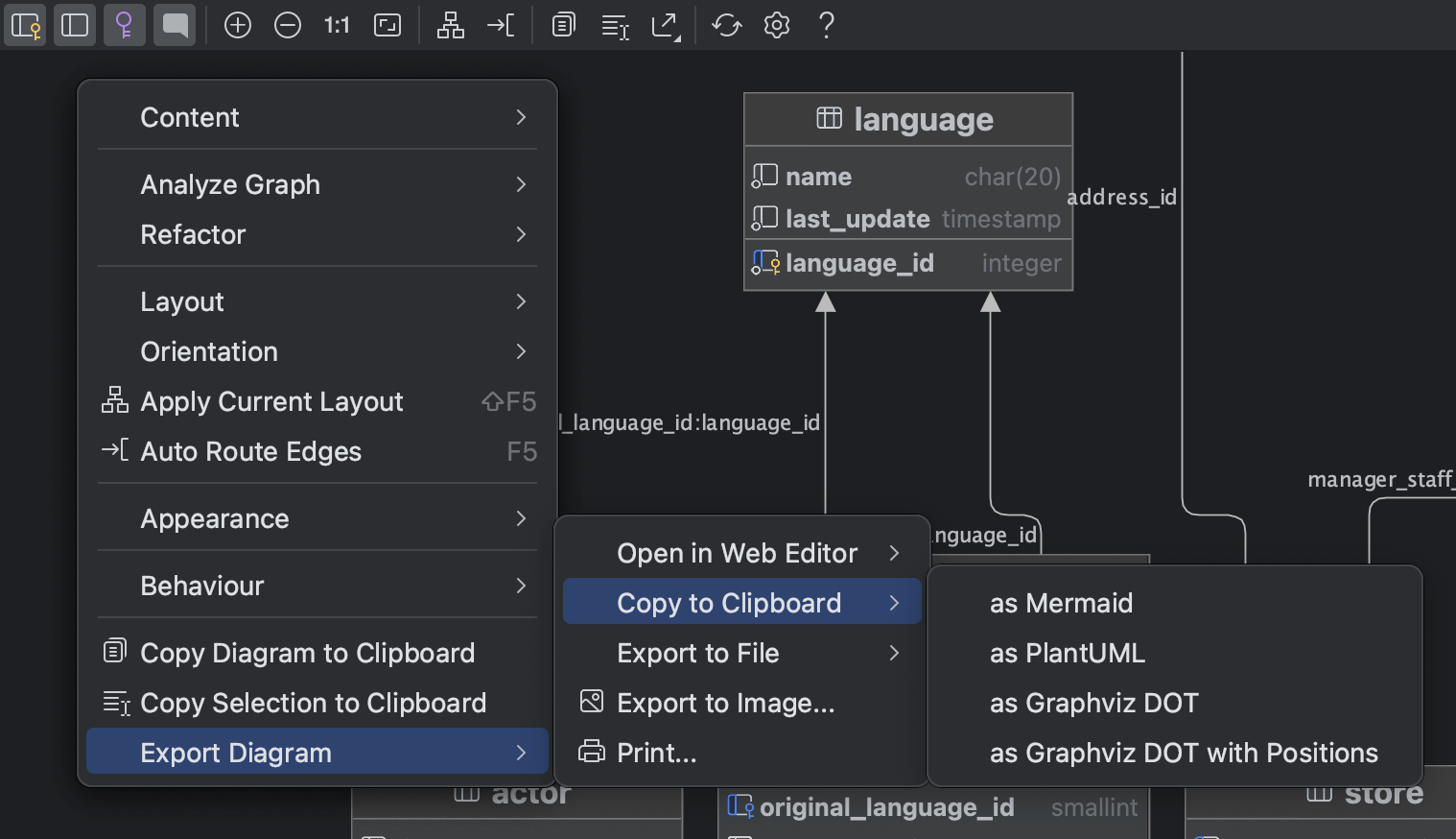 Database diagrams | JetBrains Rider Documentation