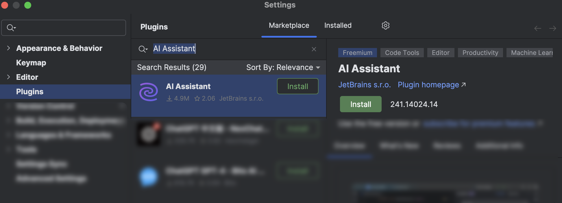 Ai Assistant Jetbrains Rider Documentation 