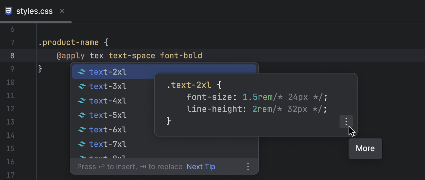 Tailwind CSS | JetBrains Rider Documentation