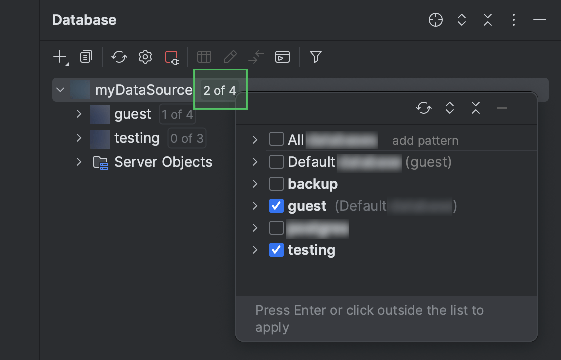 Database Window Jetbrains Rider Documentation
