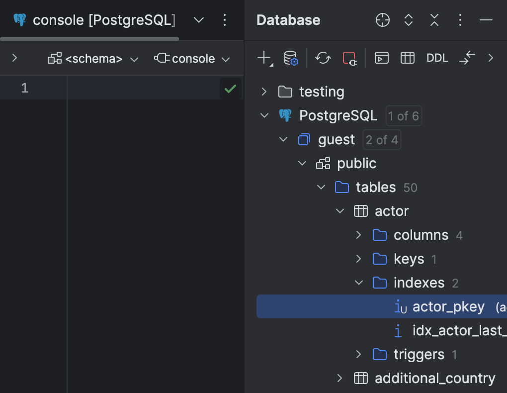 Indexes | JetBrains Rider Documentation