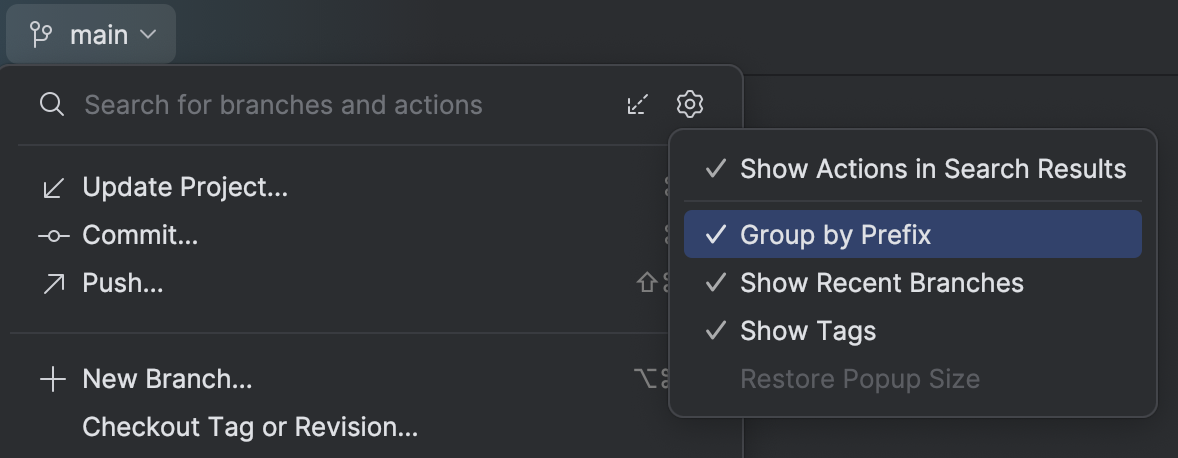 Manage Git branches | JetBrains Rider Documentation