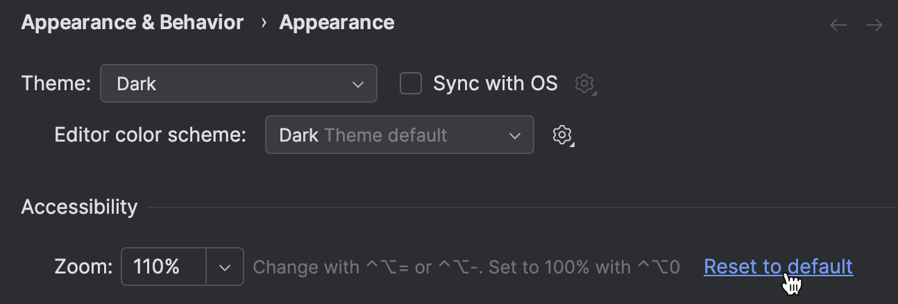 IDE zoom level | JetBrains Rider Documentation