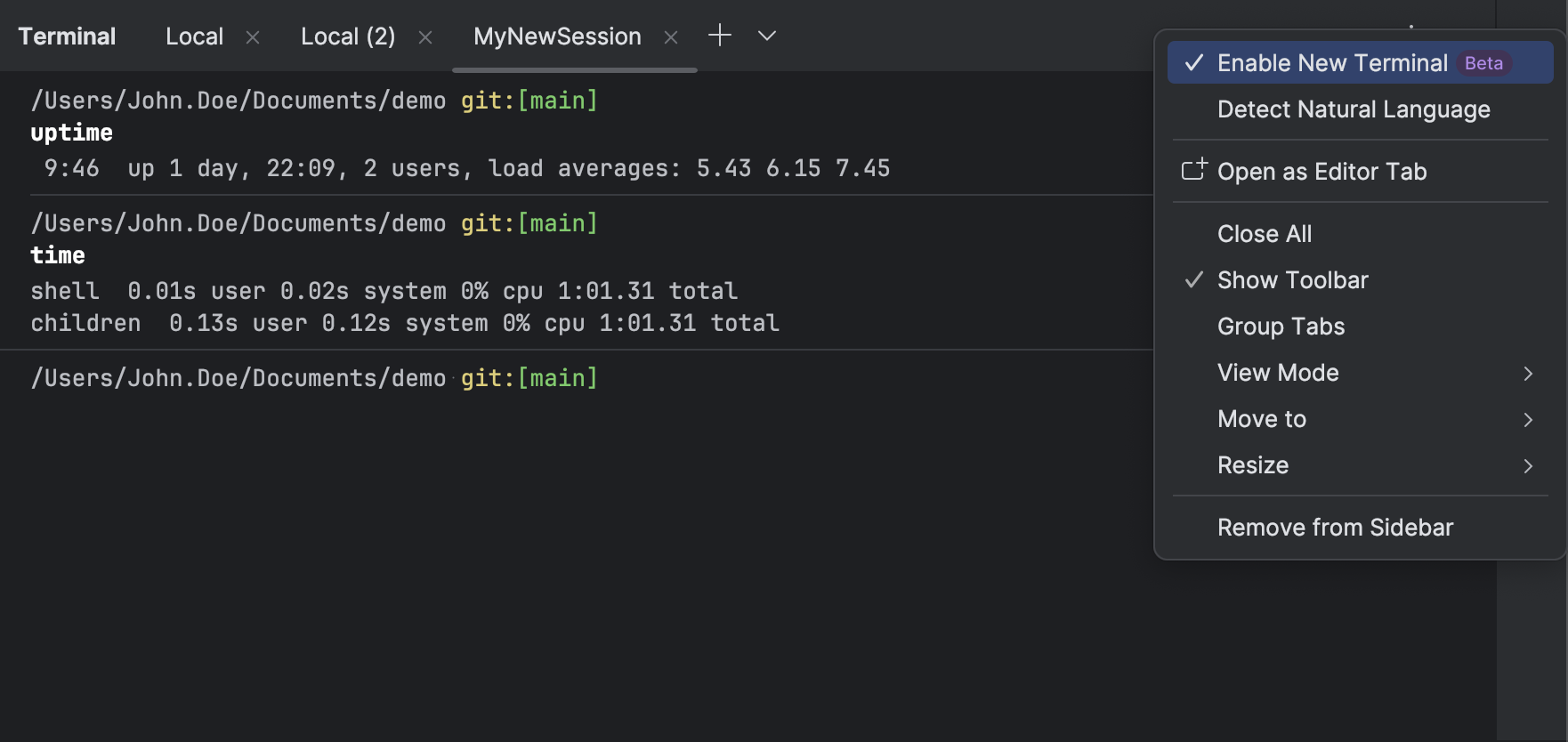Terminal | JetBrains Rider Documentation