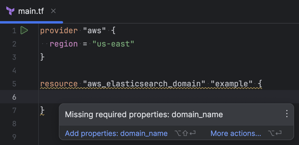 Languages and frameworks: Terraform | JetBrains Rider Documentation