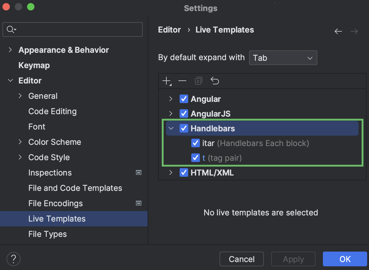 Share live templates | JetBrains Rider Documentation