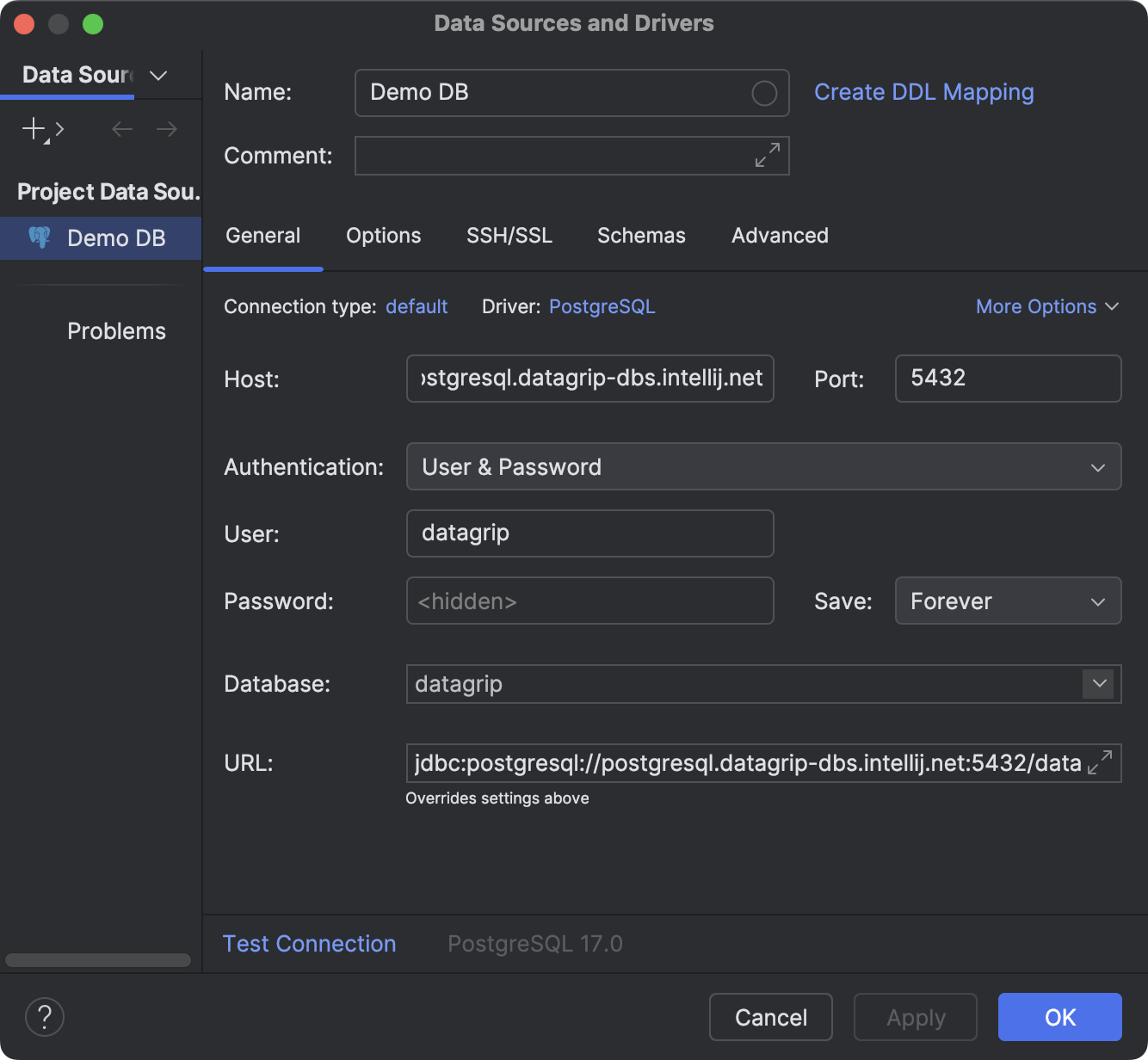 Quick start with database functionality | JetBrains Rider Documentation