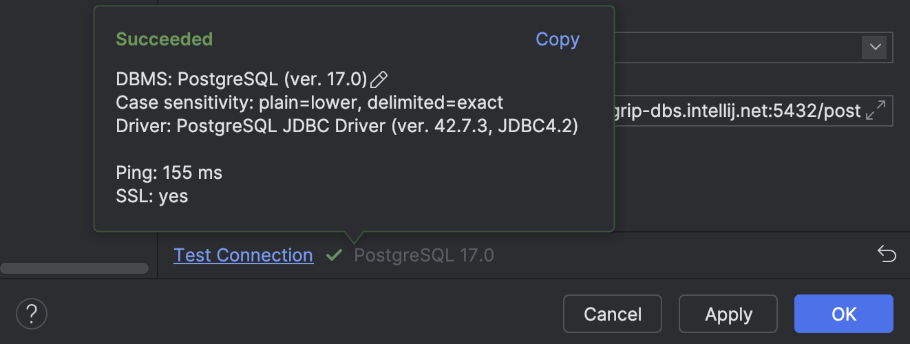 Quick start with database functionality | JetBrains Rider Documentation