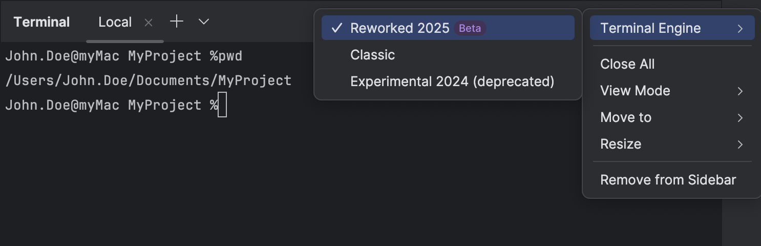 Terminal | JetBrains Rider Documentation