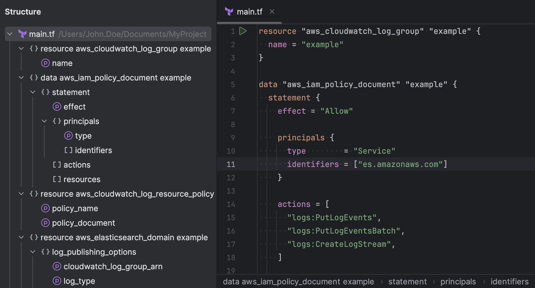 Languages and frameworks: Terraform | JetBrains Rider Documentation