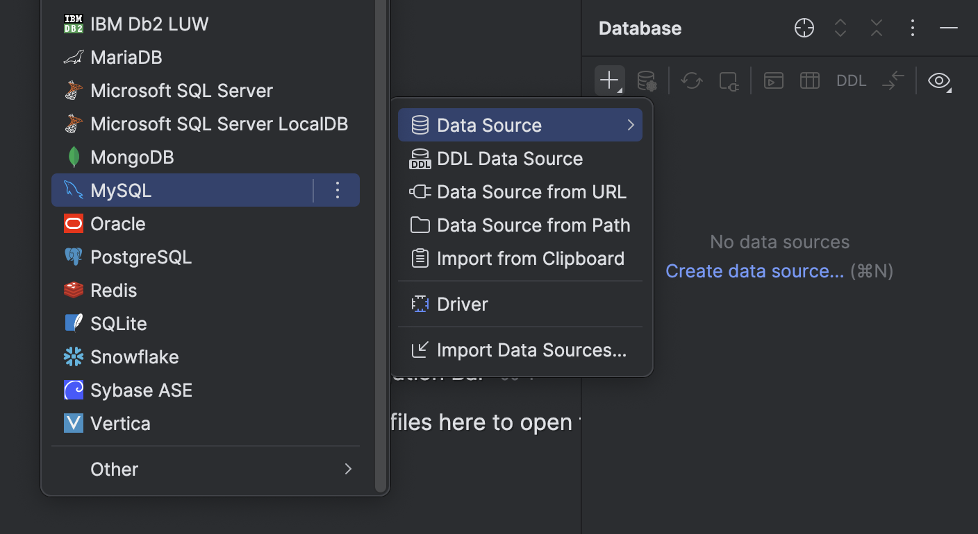 Quick start with database functionality | JetBrains Rider Documentation