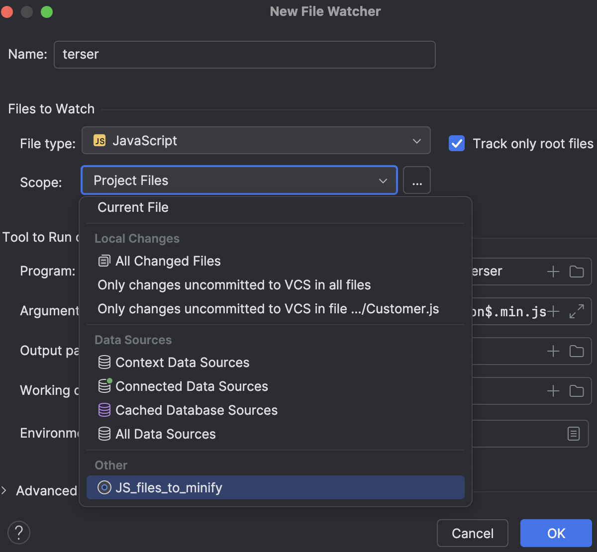 Minifying JavaScript | JetBrains Rider Documentation