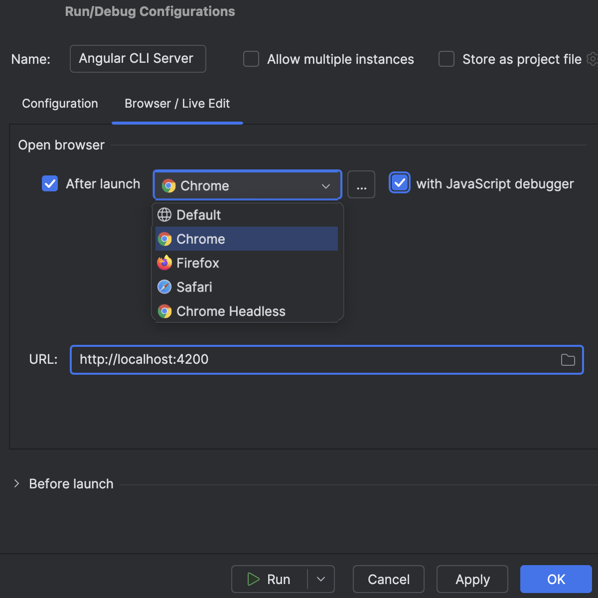 Run and debug Angular applications | JetBrains Rider Documentation