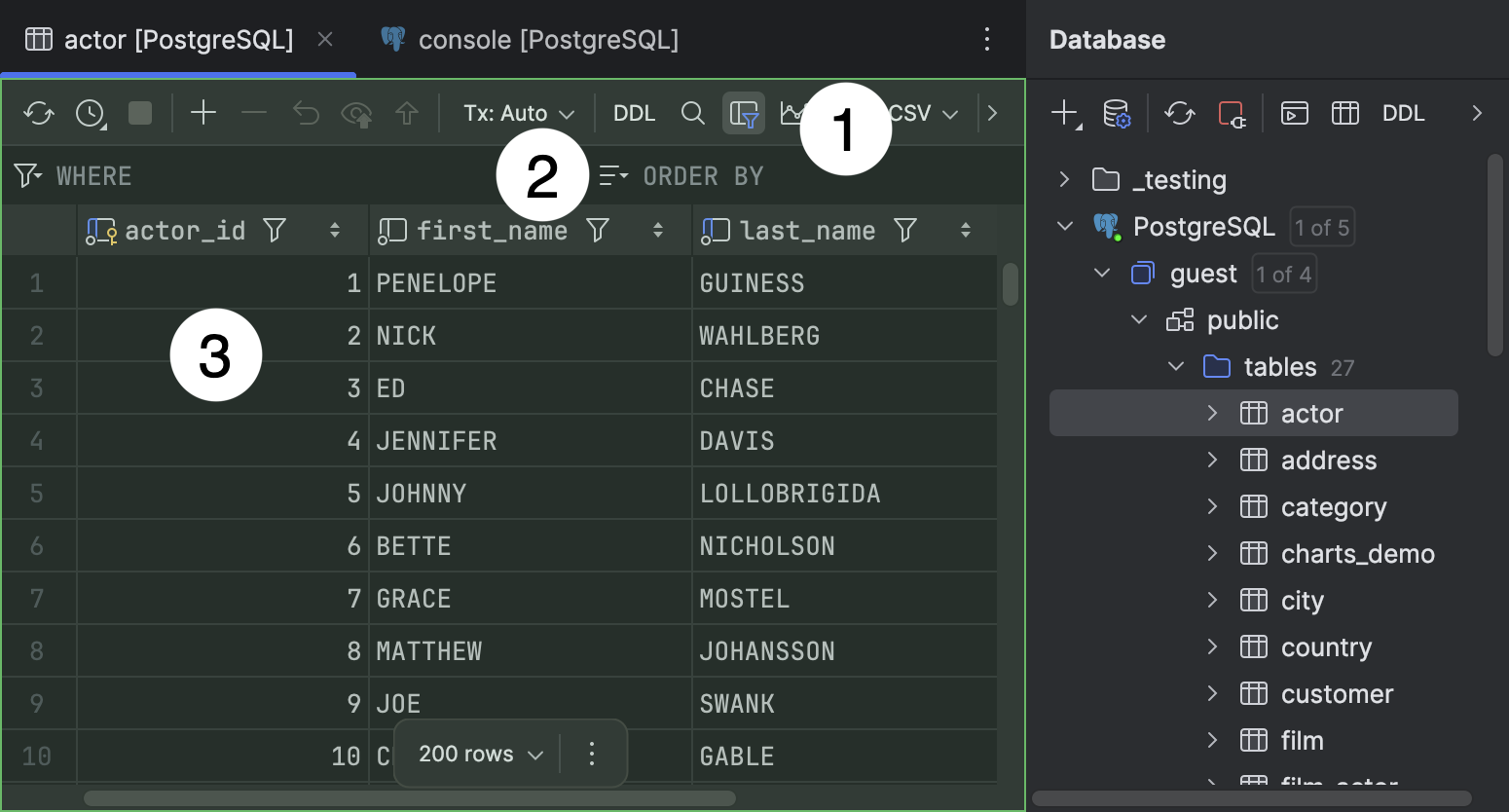 Data editor and viewer | JetBrains Rider Documentation